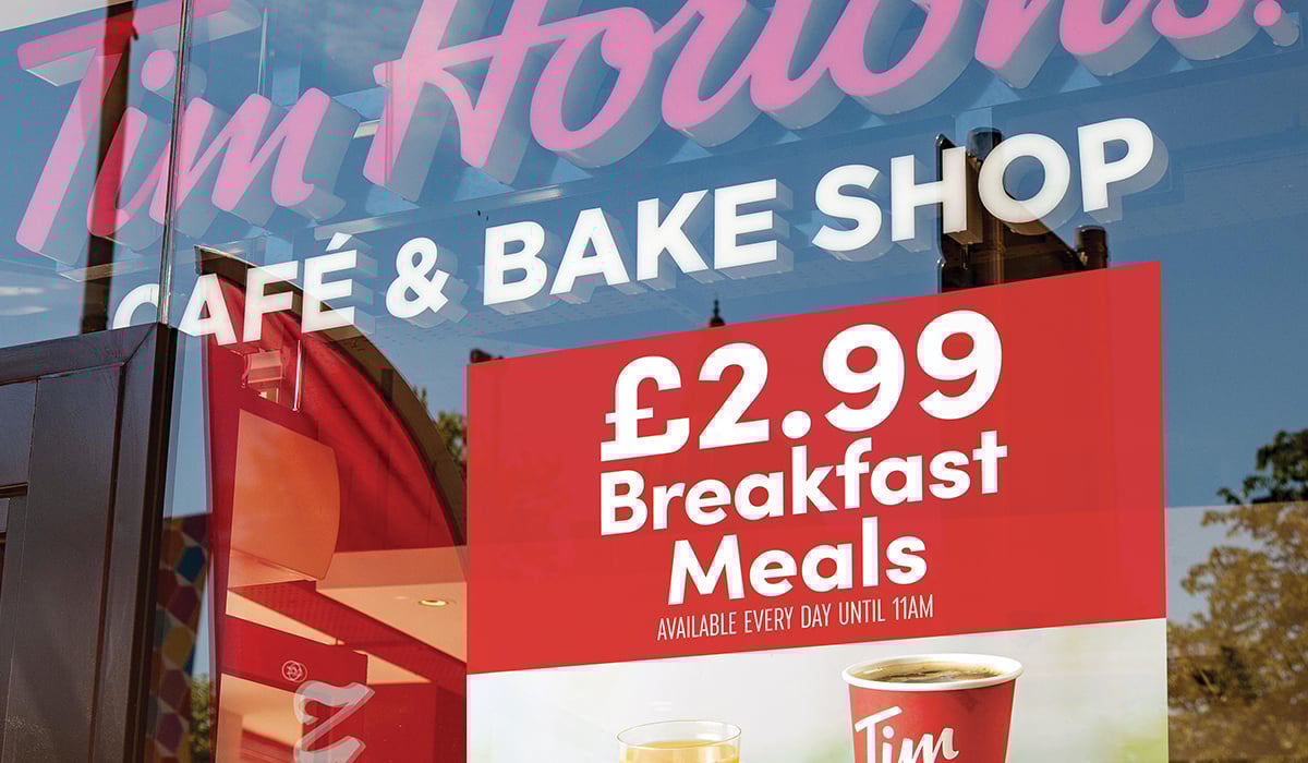 Tim Hortons: POS Window Vinyl Promotion - Print Data Solutions (PDS)